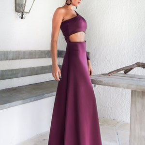 Open Back With Cut-out Details One Shoulder Maxi Dress - #95010 - Etsy