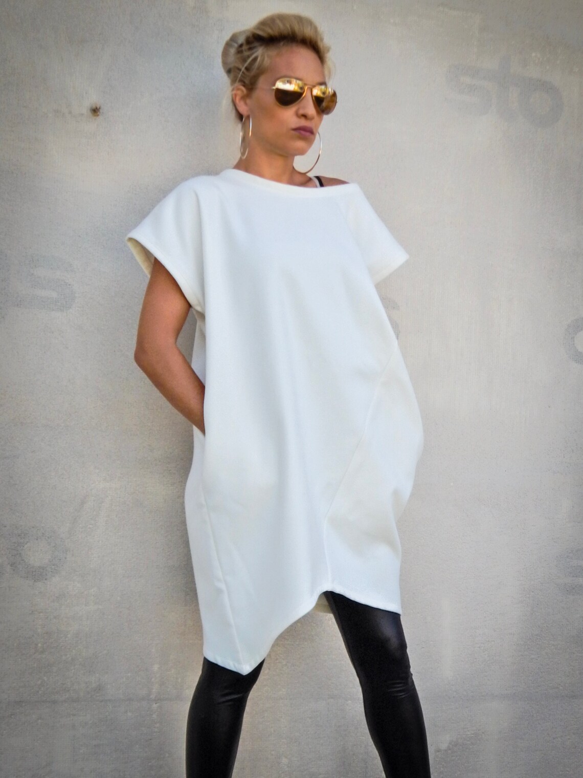 NEW Fall Winter Asymmetrical Top / Asymmetric Blouse / Warm Tunic ...