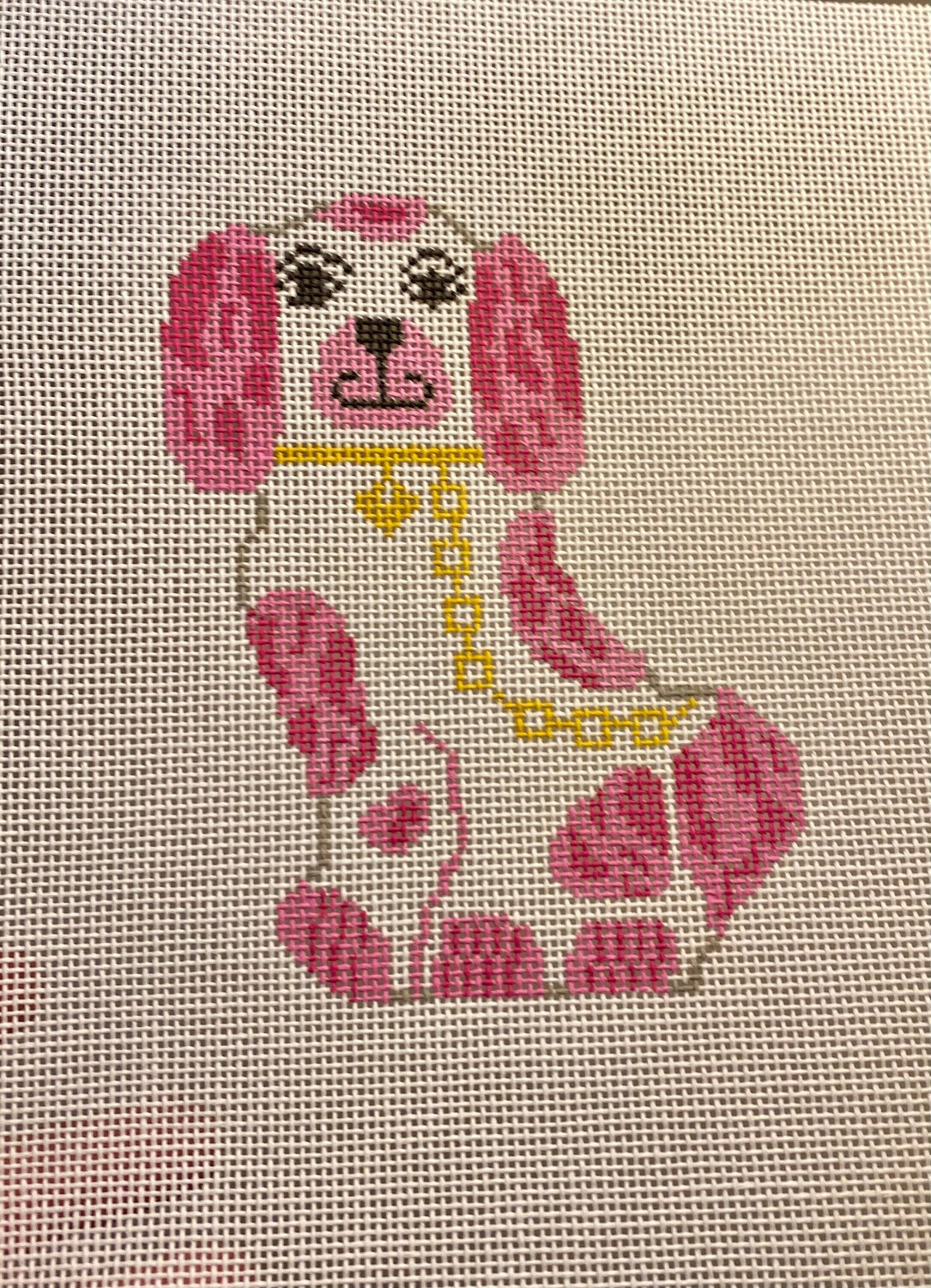 Pink Staffordshire Dog Needlepoint Canvas - Etsy