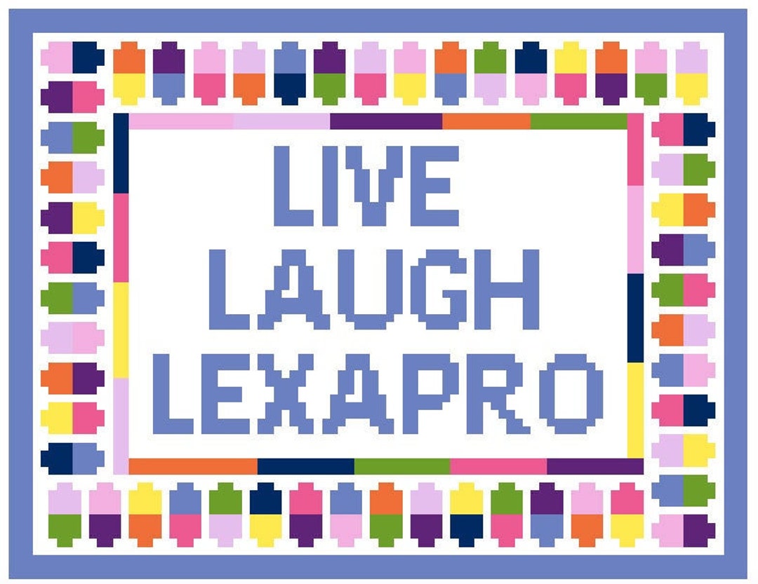 Live Laugh Lexapro - Digital Needlepoint Chart - Etsy