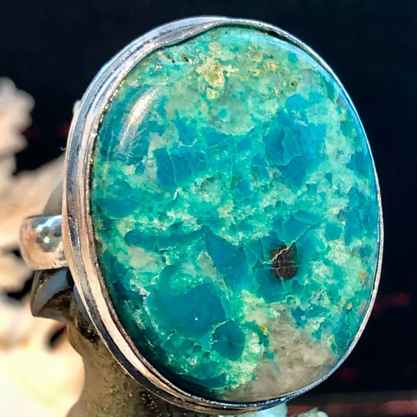 Chrysocolla Ring - Etsy