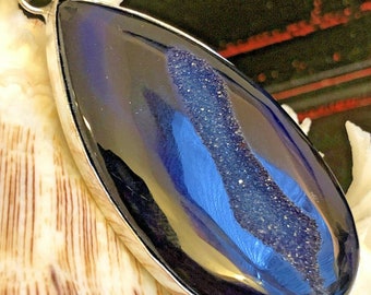 Blue Druzy Agate | Etsy