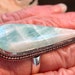 HUGE 1 3/4 Hemimorphite Crystal Ring Teardrop .925 Sterling Silver Size ...