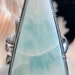 HUGE 1 3/4 Hemimorphite Crystal Ring Teardrop .925 Sterling Silver Size ...