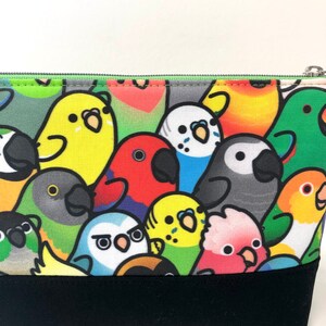 Colorful Birds Zipper Pouch With Wristlet - Etsy