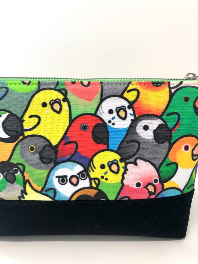 Colorful Birds Zipper Pouch With Wristlet - Etsy