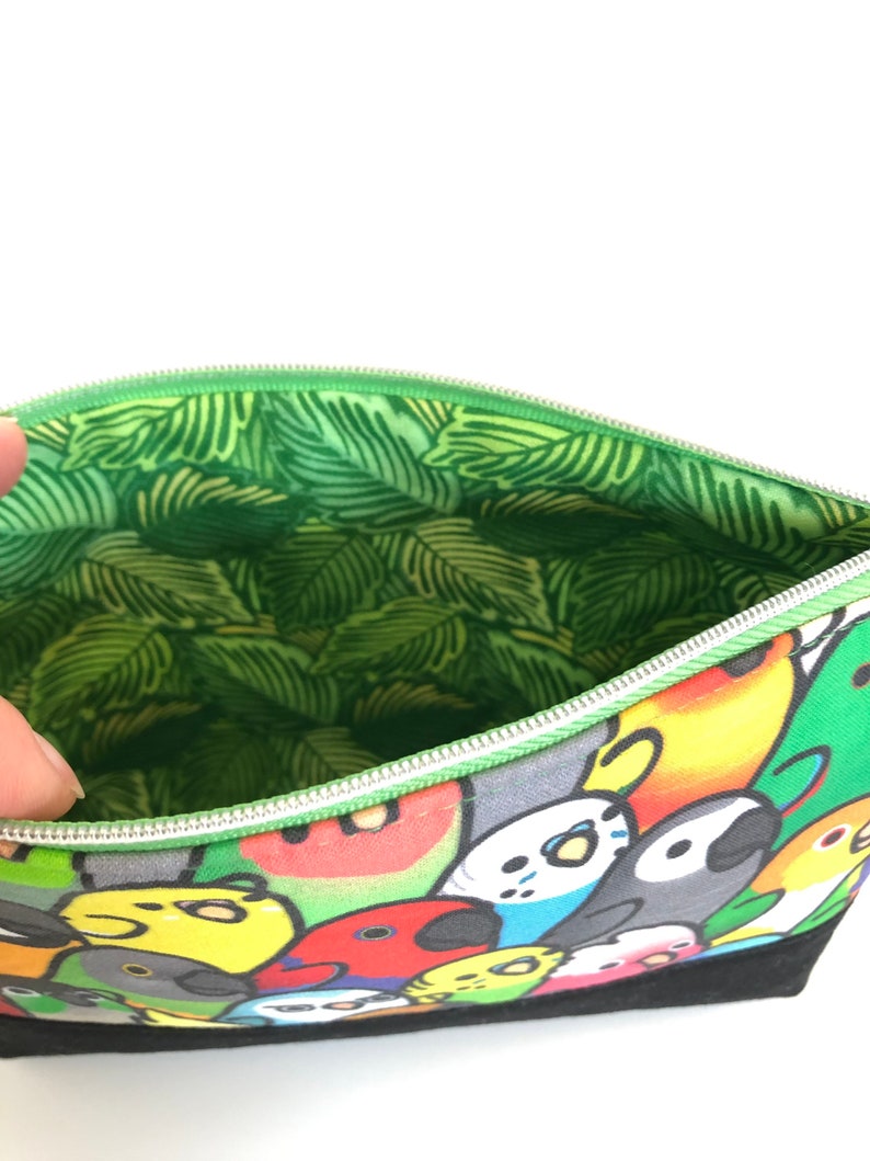 Colorful Birds Zipper Pouch With Wristlet - Etsy
