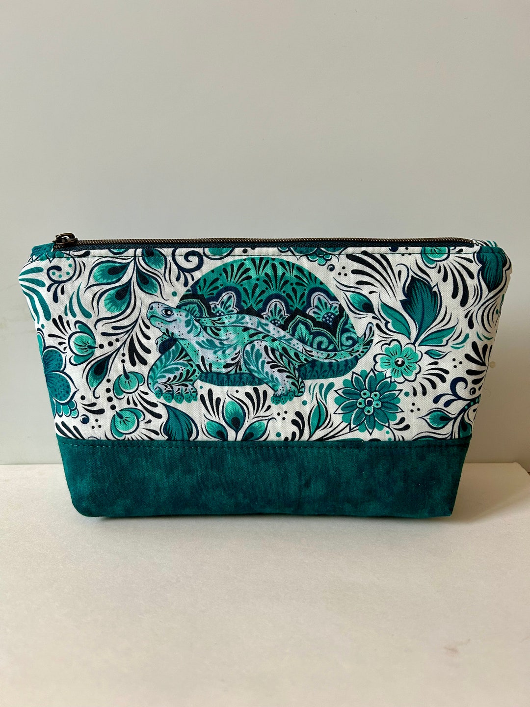 Tula Pink No Rush Turtle Zipper Pouch - Etsy