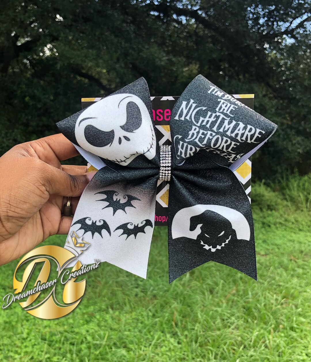 Jack Bow, Halloween Bow, Halloween Cheer Bow, Skull Bow, Cheer Bow ...