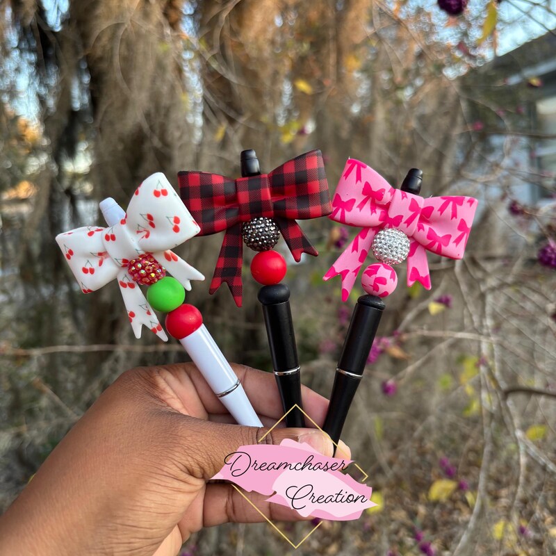 Beaded Pens Bows - Etsy