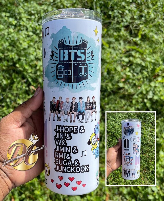 Drinkware BtsTumbler Cup Bts Army BTS Skinny Tumbler Bts merch Home ...
