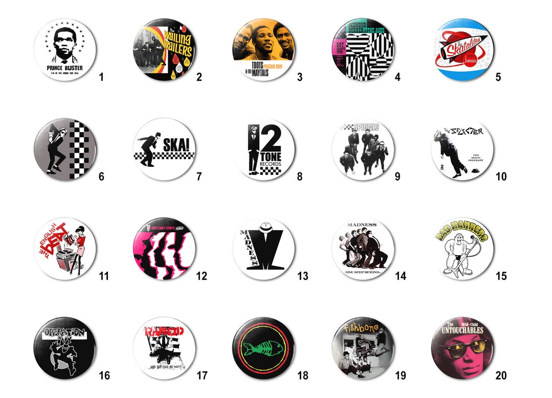 Ska (A) Pins Buttons (1.25 Inch / 32mm) - Etsy