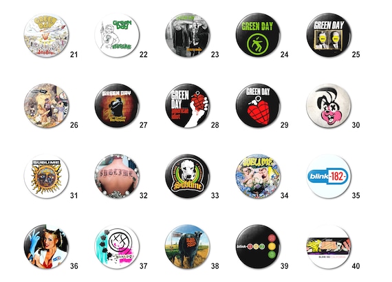 90's 2K Indie Alt Rock B Pins Buttons 1.25 Inch / - Etsy