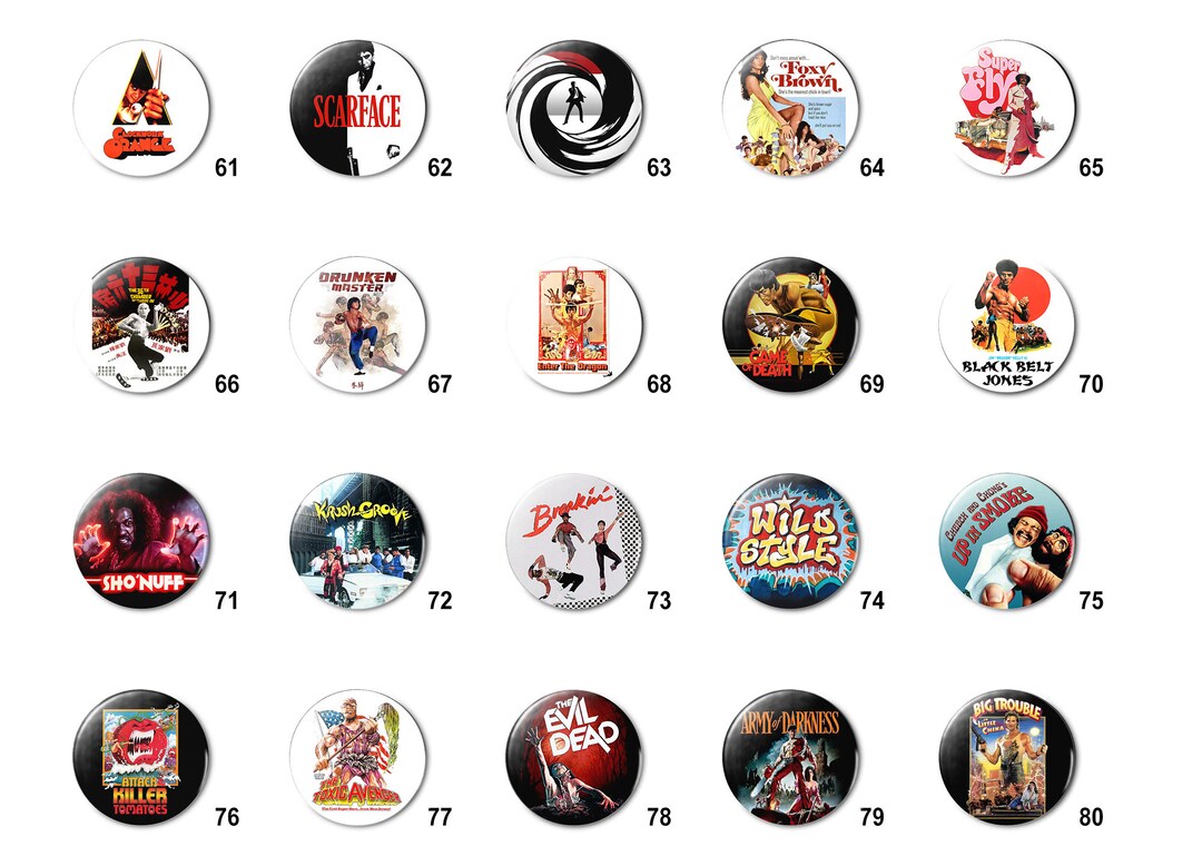 Movies (D) Pins Buttons Badge (1.25 Inch / 32mm) - Etsy
