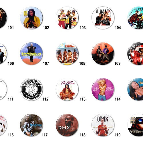 Hip Hop / Rap E Pins Buttons 1.25 Inch / 32mm - Etsy