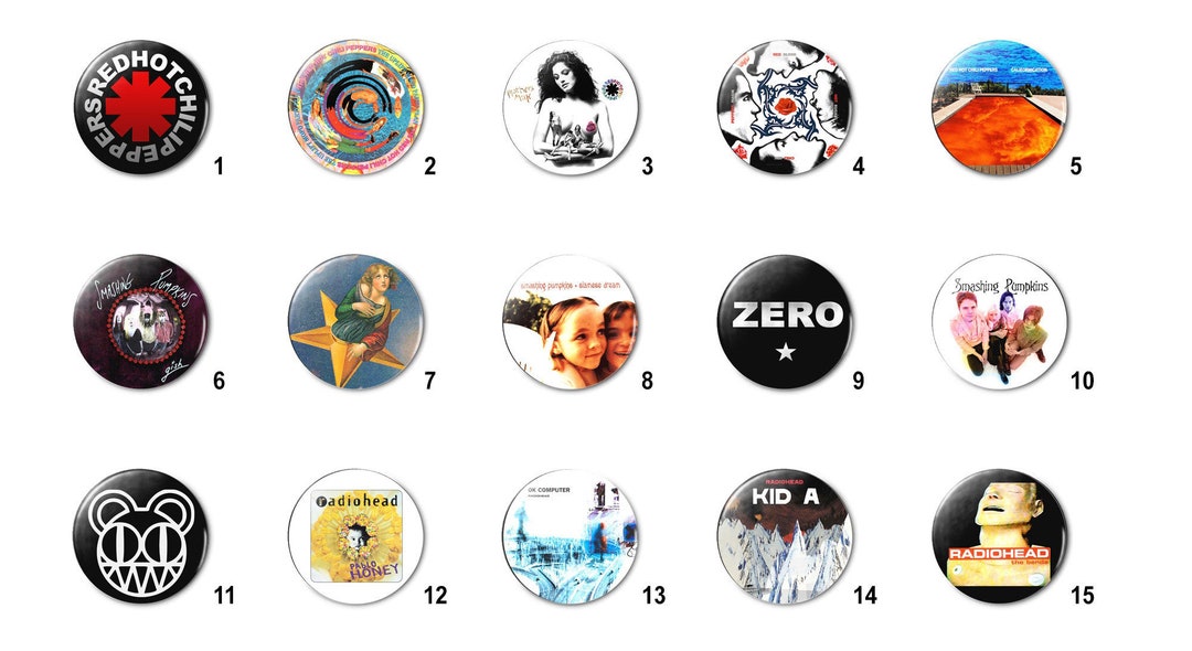 90's - 2K Indie Alt Rock (R) Pins Buttons (1.25 Inch / 32mm) - Etsy