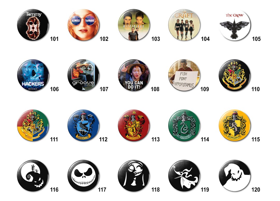 Movies (F) Pins Buttons Badge (1.25 Inch / 32mm) - Etsy