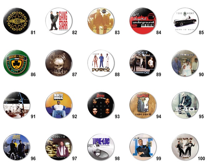 Hip Hop / Rap E Pins Buttons 1.25 Inch / 32mm - Etsy
