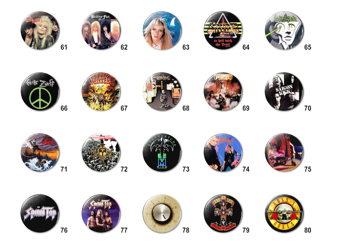 Heavy Metal / Hard Rock (D) Pins Buttons (1.25 Inch / 32mm) - Etsy