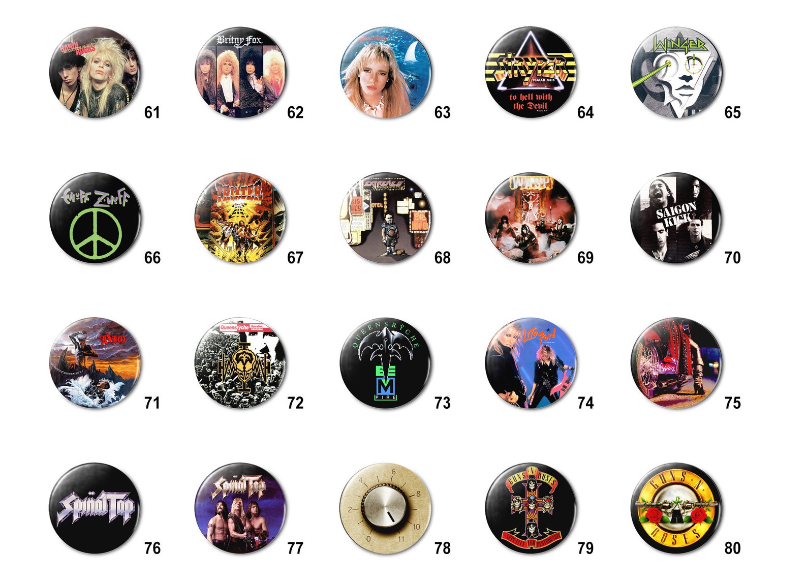 Heavy Metal / Hard Rock D Pins Buttons 1.25 Inch / 32mm - Etsy