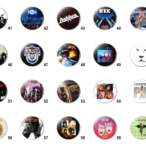 Heavy Metal / Hard Rock B Pins Buttons 1.25 Inch / 32mm - Etsy