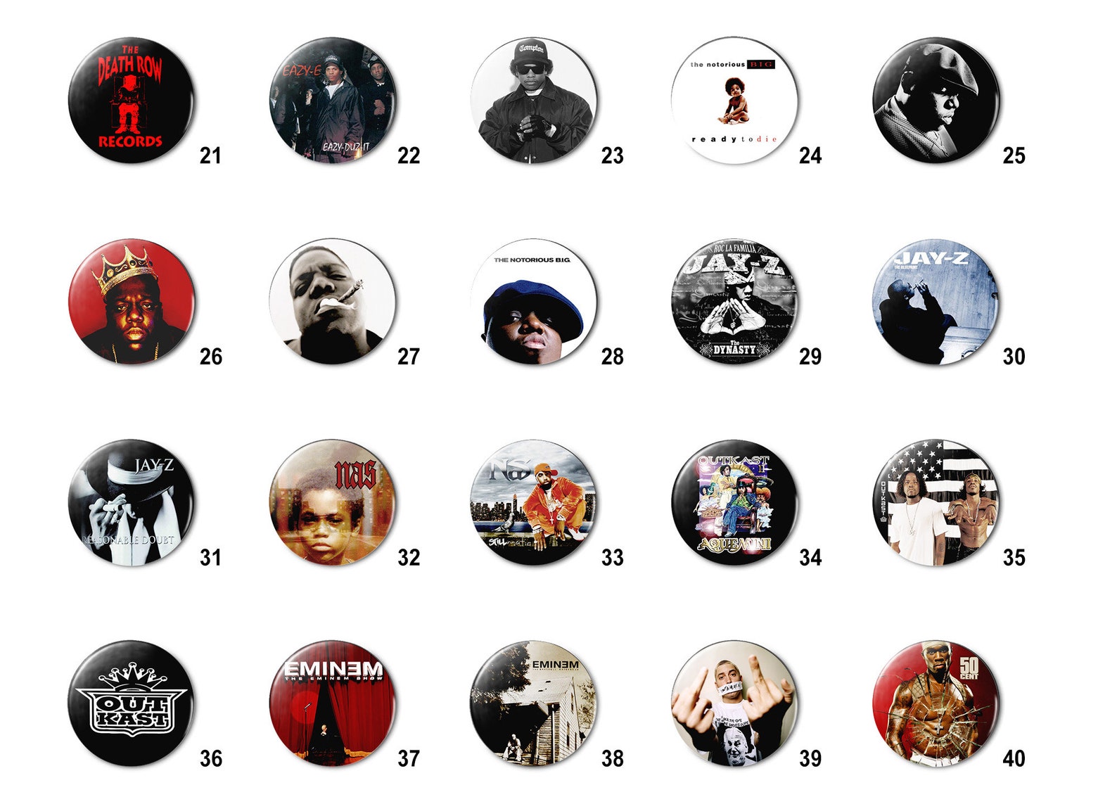 Hip Hop / Rap B Pins Buttons 1.25 inch / 32mm | Etsy