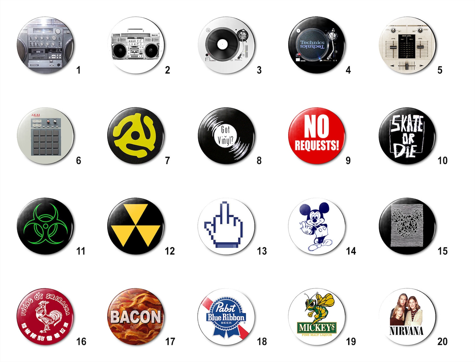 Miscellaneous Pins Buttons (A) (1.25 Inch / 32mm) - Etsy