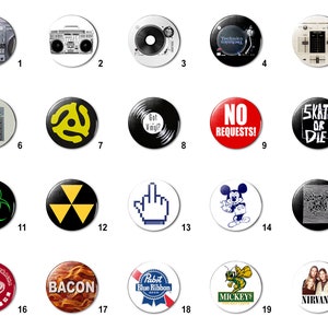 Miscellaneous Pins Buttons (A) (1.25 Inch / 32mm) - Etsy