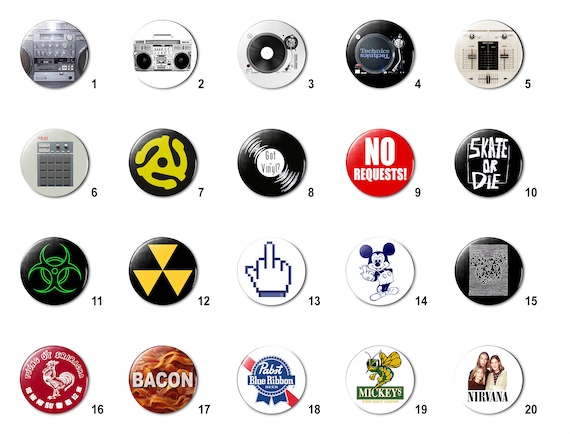 Miscellaneous Pins Buttons A 1.25 Inch / 32mm - Etsy