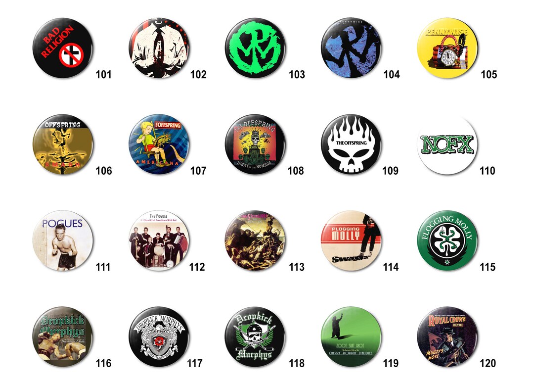 Punk Rock Hardcore (E) Pins Buttons (1.25 Inch / 32mm) - Etsy