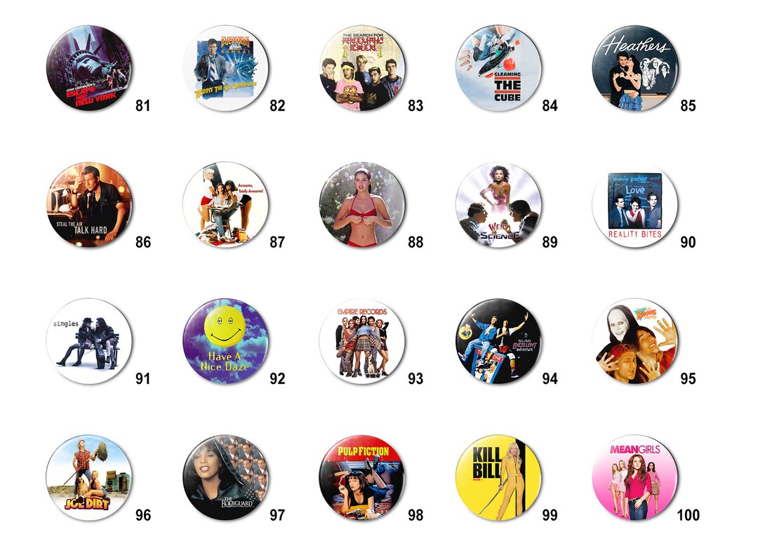 Movies (E) Pins Buttons Badge (1.25 Inch / 32mm) - Etsy