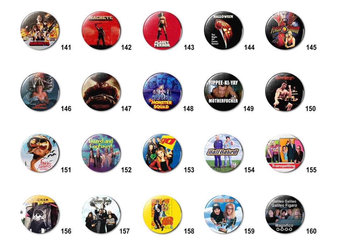 Movies (H) Pins Buttons Badge (1.25 Inch / 32mm) - Etsy