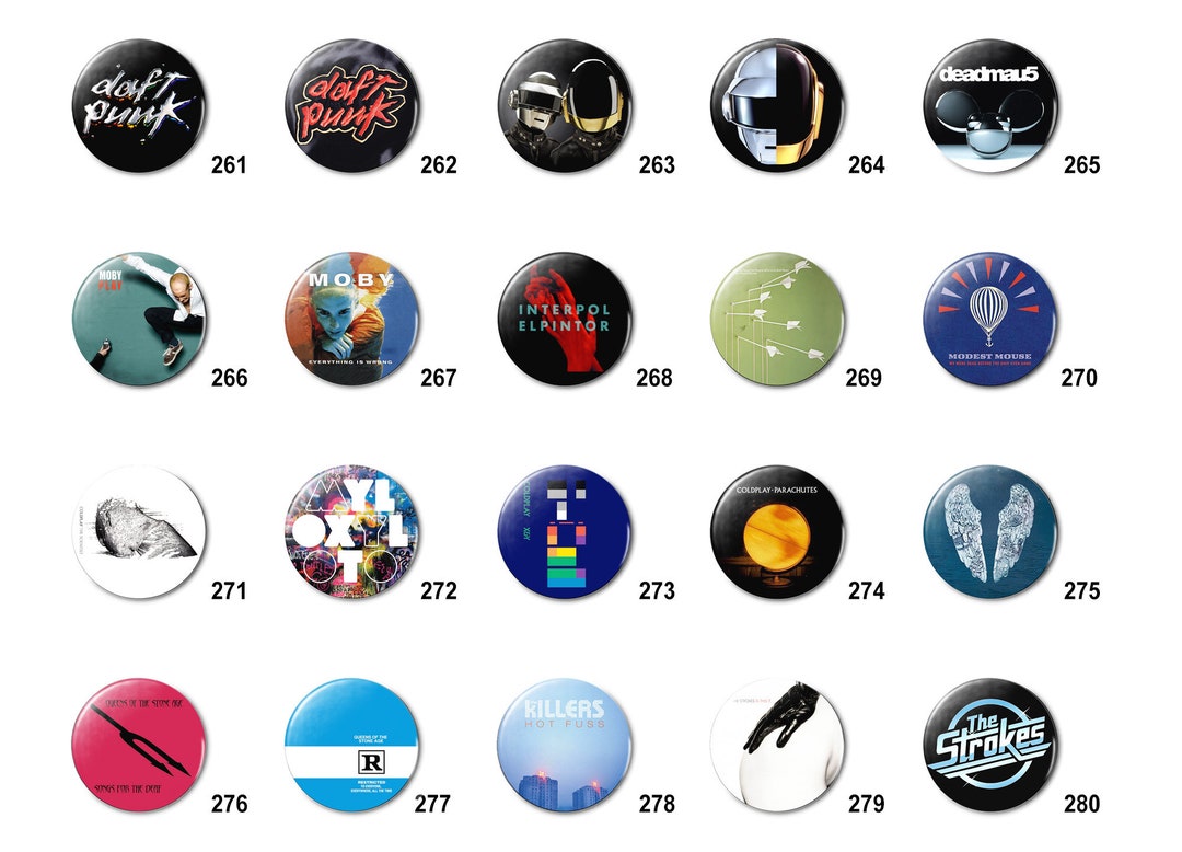 90's - 2K Indie Alt Rock (N) Pins Buttons (1.25 Inch / 32mm) - Etsy