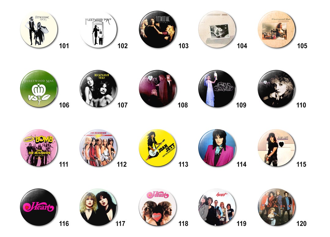 Classic Rock (F) Pins Buttons (1.25 Inch / 32mm) - Etsy