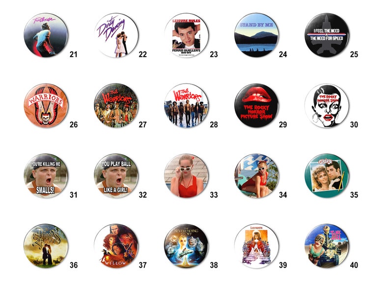 Movies (B) Pins Buttons Badge (1.25 Inch / 32mm) - Etsy