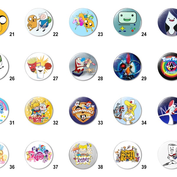 Character Buttons - Etsy