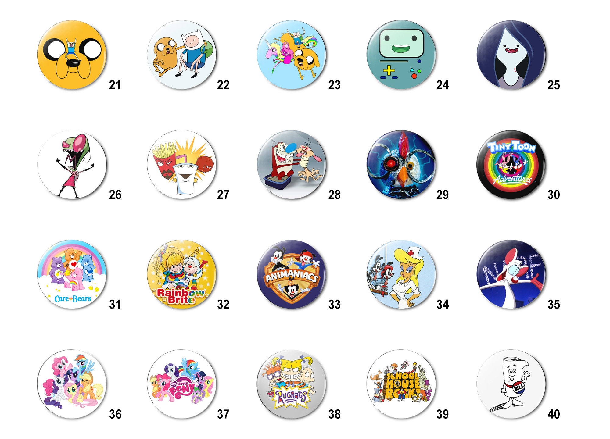 Cartoons / Animation (B) Pins Buttons Badge (1.25 Inch / 32mm) - Etsy