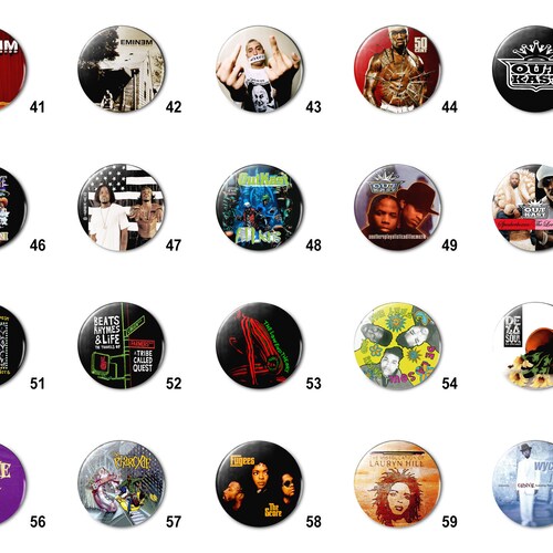 Hip Hop / Rap E Pins Buttons 1.25 Inch / 32mm - Etsy