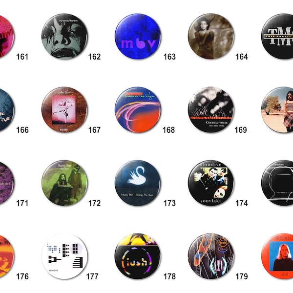 Rock Bands Buttons - Etsy