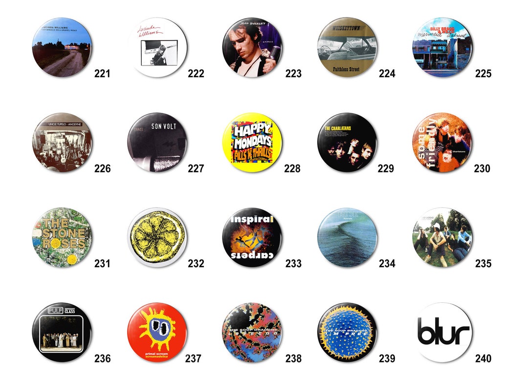 90's - 2K Indie Alt Rock (L) Pins Buttons (1.25 Inch / 32mm) - Etsy