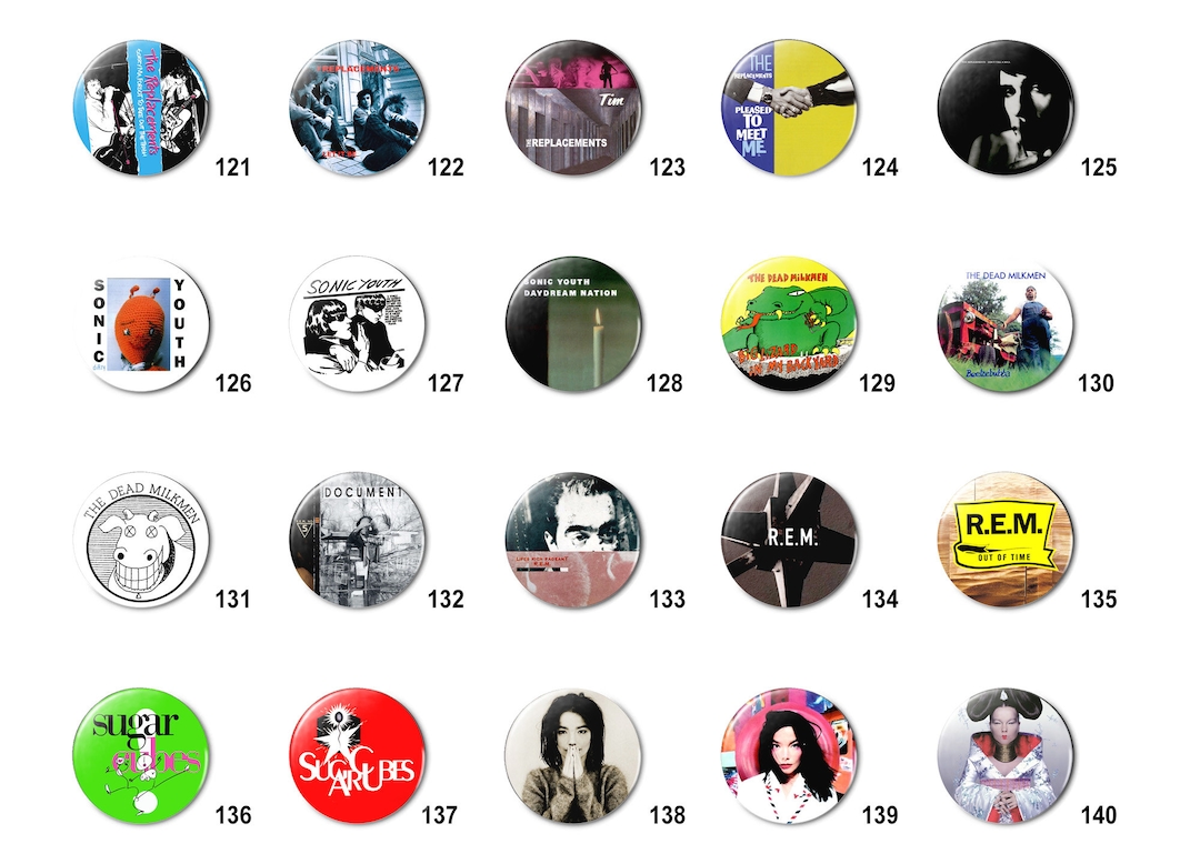 90's - 2K Indie Alt Rock (G) Pins Buttons (1.25 Inch / 32mm) - Etsy