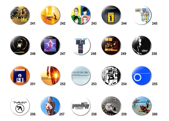 90's 2K Indie Alt Rock M Pins Buttons 1.25 Inch / - Etsy