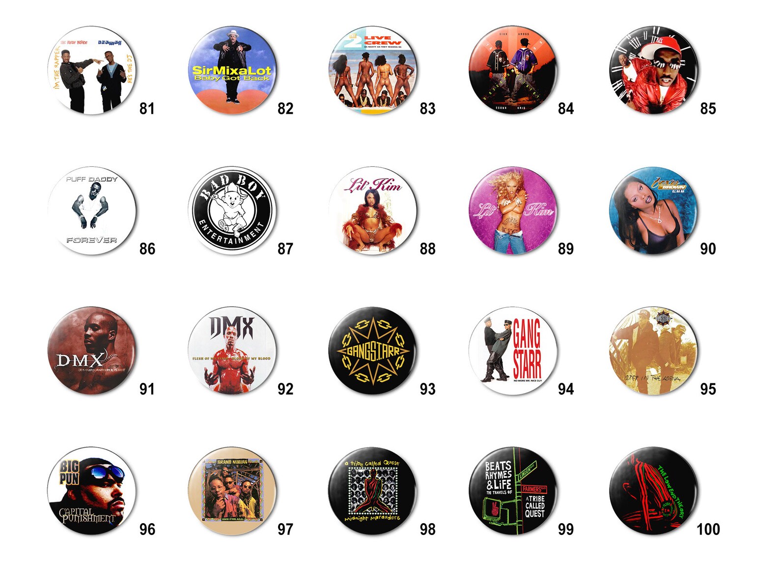 Hip Hop / Rap E Pins Buttons 1.25 inch / 32mm | Etsy