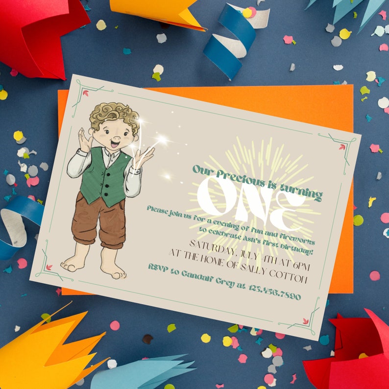 Hobbit Inspired Boy Party Invitation - Etsy