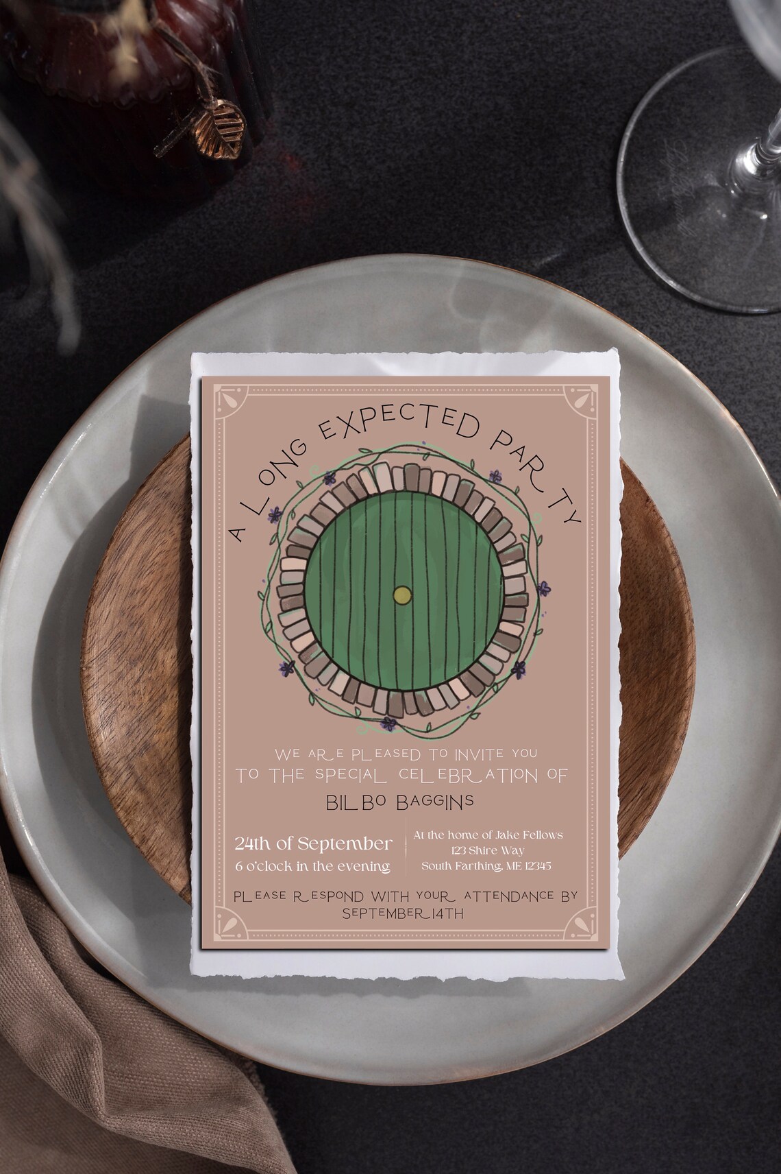 Hobbit Inspired Invitation - Etsy