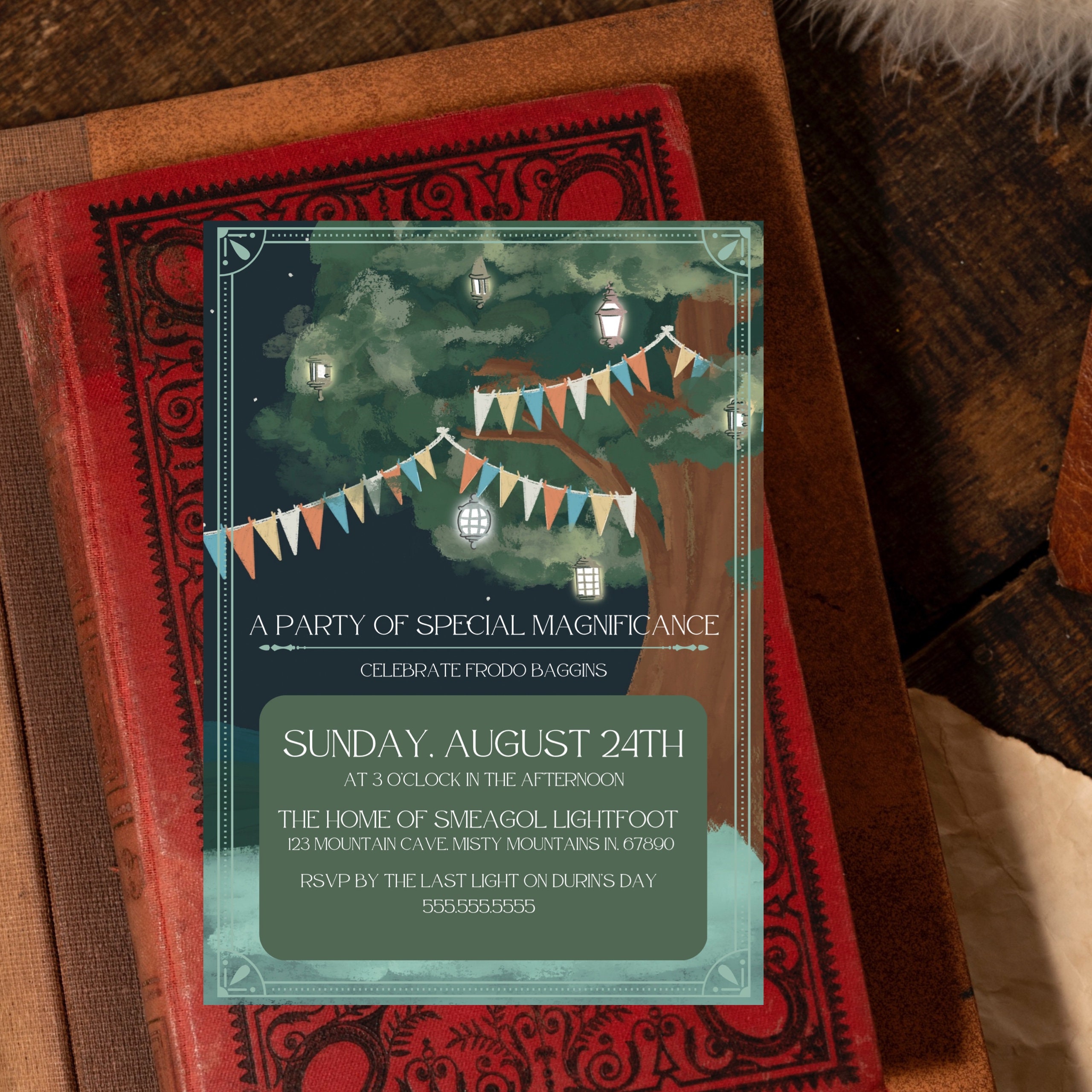Hobbiton Party Tree Invitation - Etsy