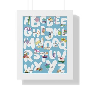 Bluey Inspired ABC / Alphabet Framed Vertical Poster - Etsy