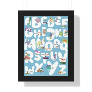 Bluey Inspired ABC / Alphabet Framed Vertical Poster - Etsy