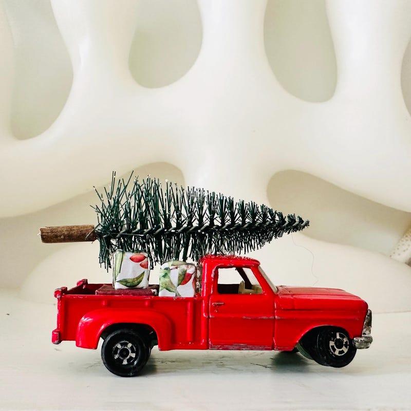 Metal Red Pick up Truck - Etsy UK