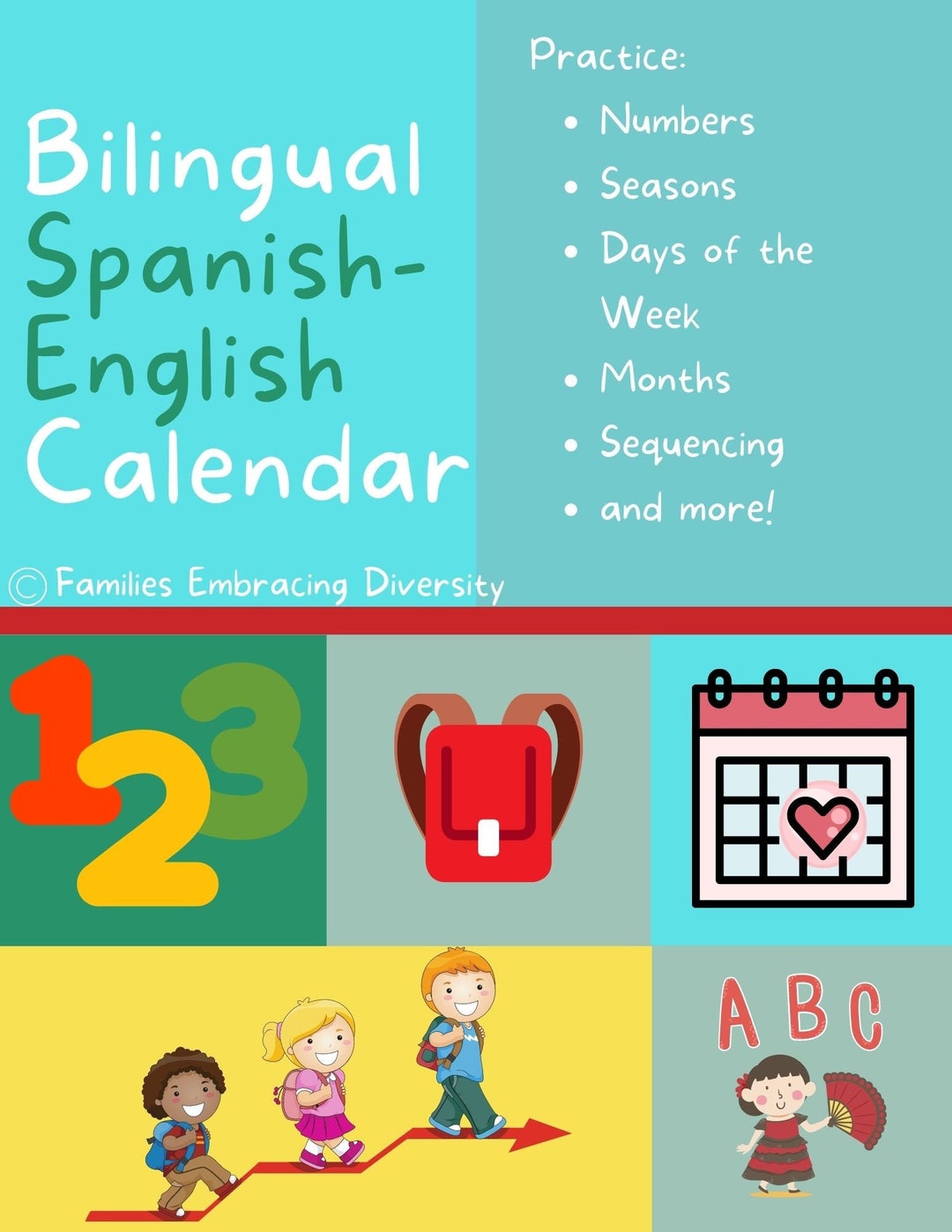 Spanish-english Bilingual Calendar - Etsy